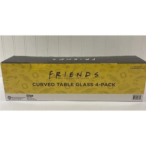 FRIENDS | Kitchen | Friends Tv Show Curved Table Wine Glass 4 Pack 2oz ...